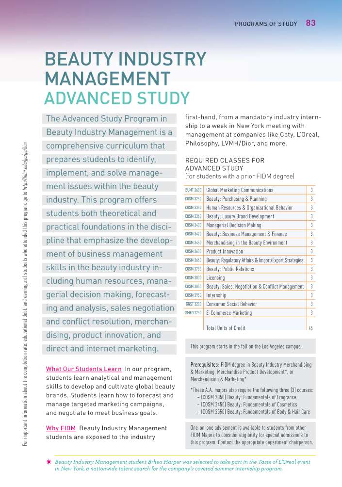 BEAUTY INDUSTRY MANAGEMENT